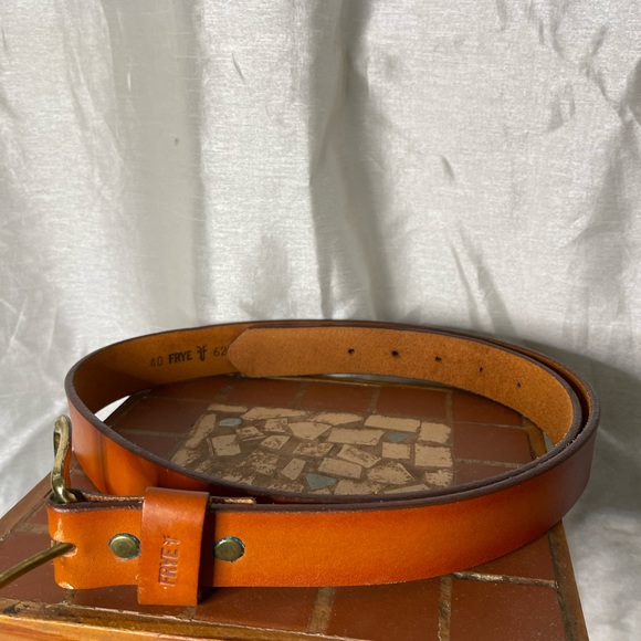 Frye | Accessories | Frye Designer Western Brown Tan Leather Belt With ...